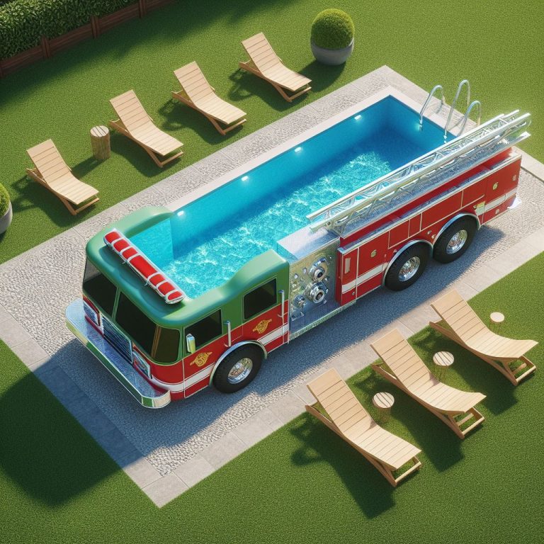Firetruck Pool: A Unique Backyard Experience
