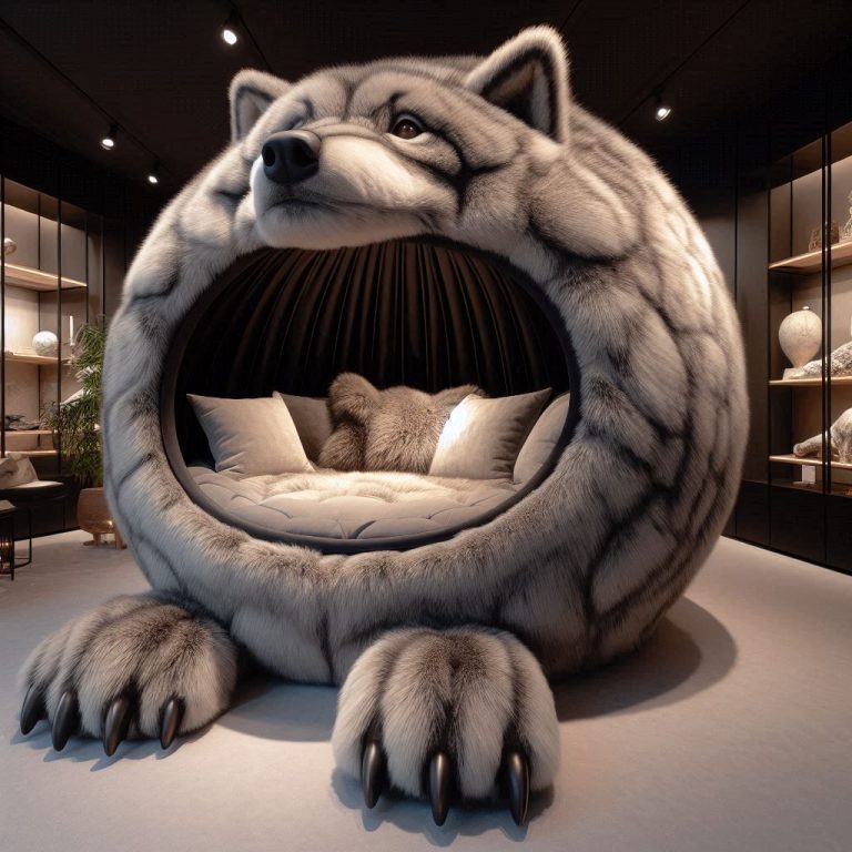 The Giant Wolf Lounging Pod: An Epitome of Unique Comfort and Artistic ...