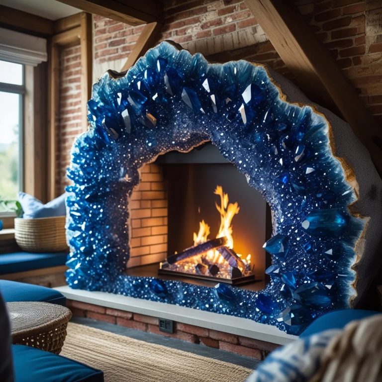 Discover Elegance and Innovation with the Amethyst Geode Fireplace