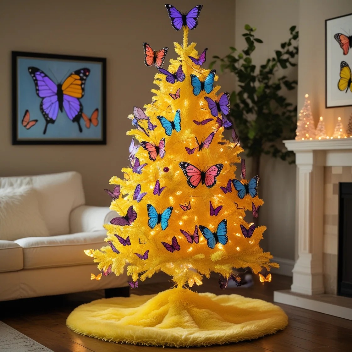 Embrace Elegance and Whimsy with the Butterfly Christmas Tree