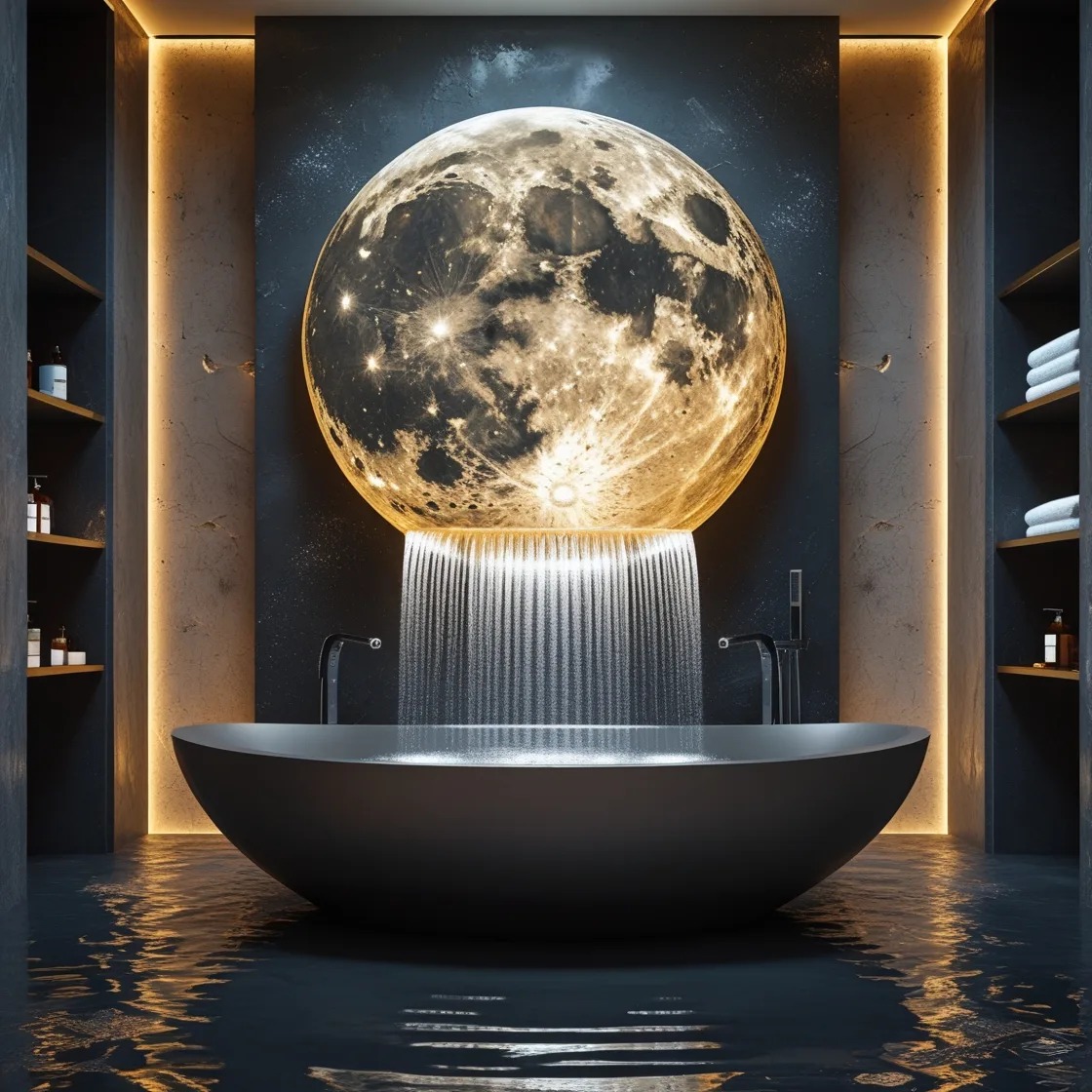 Moon-Inspired Bathroom: A Celestial Touch for Your Home