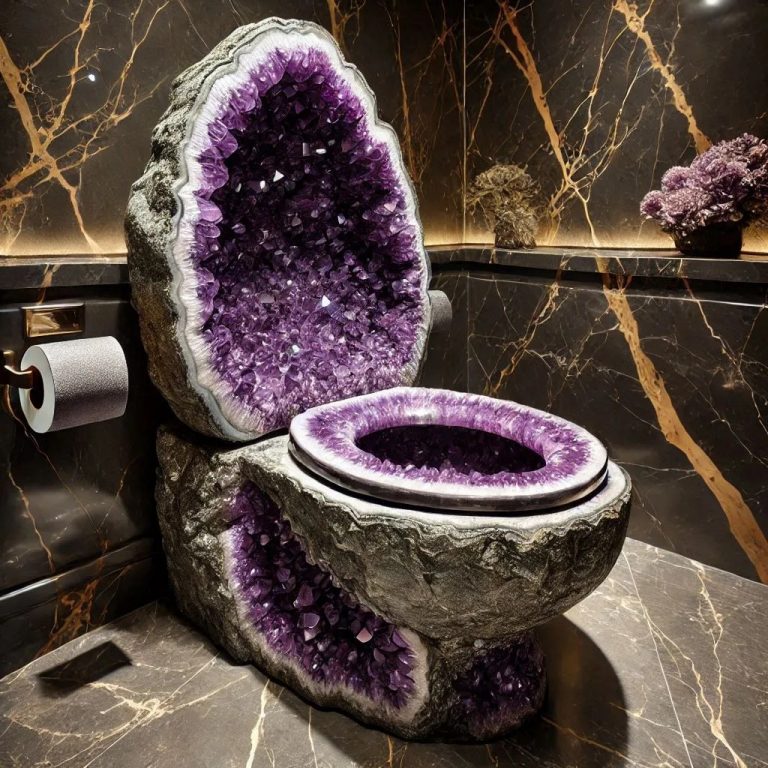 Amethyst Geode Toilet: A Luxurious Fusion of Art and Functionality