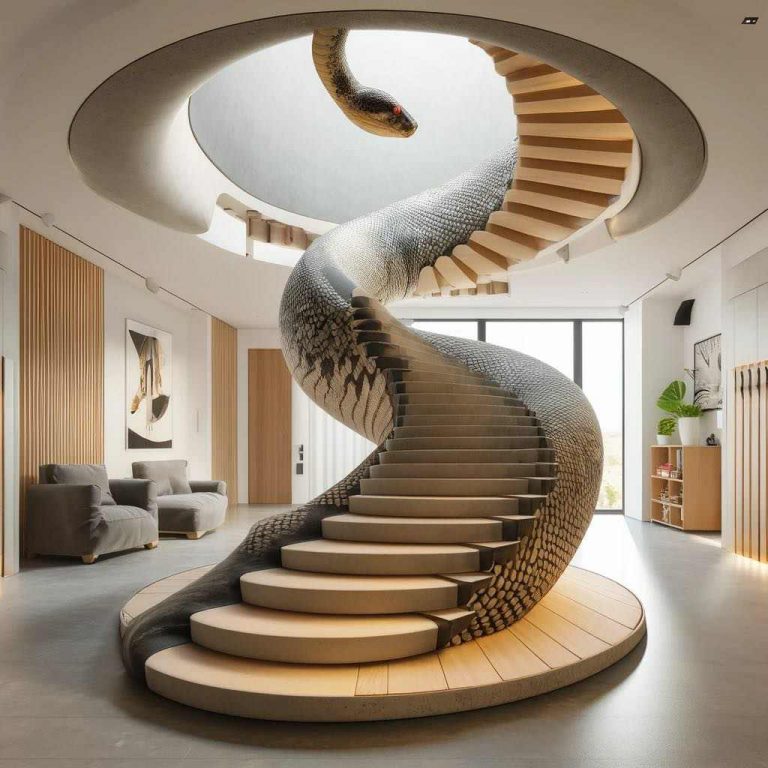 Snake-Shaped Staircase: A Mesmerizing Blend of Functionality and Art