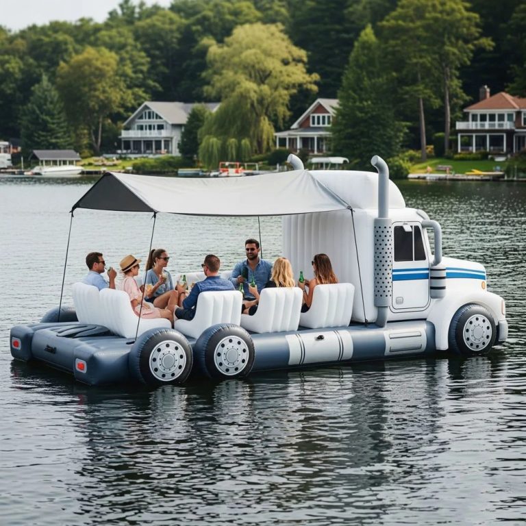 The Ultimate Big Rig Bash: Introducing Semi-Truck Lake Party Floats!