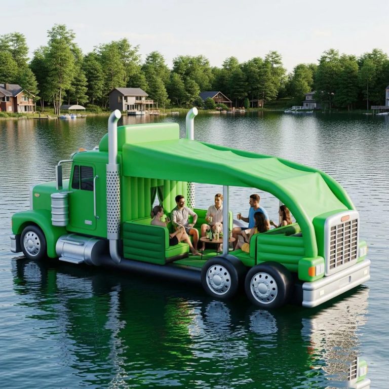 The Ultimate Big Rig Bash: Introducing Semi-Truck Lake Party Floats!